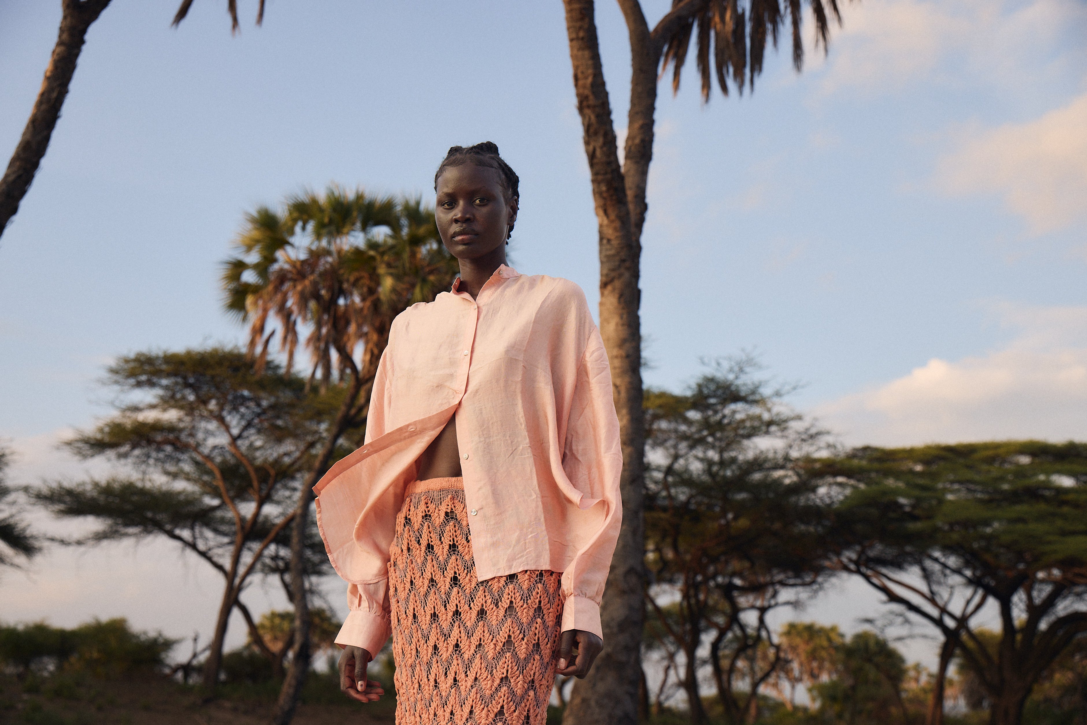 Sailor shirt Peach – Hamaji Studio